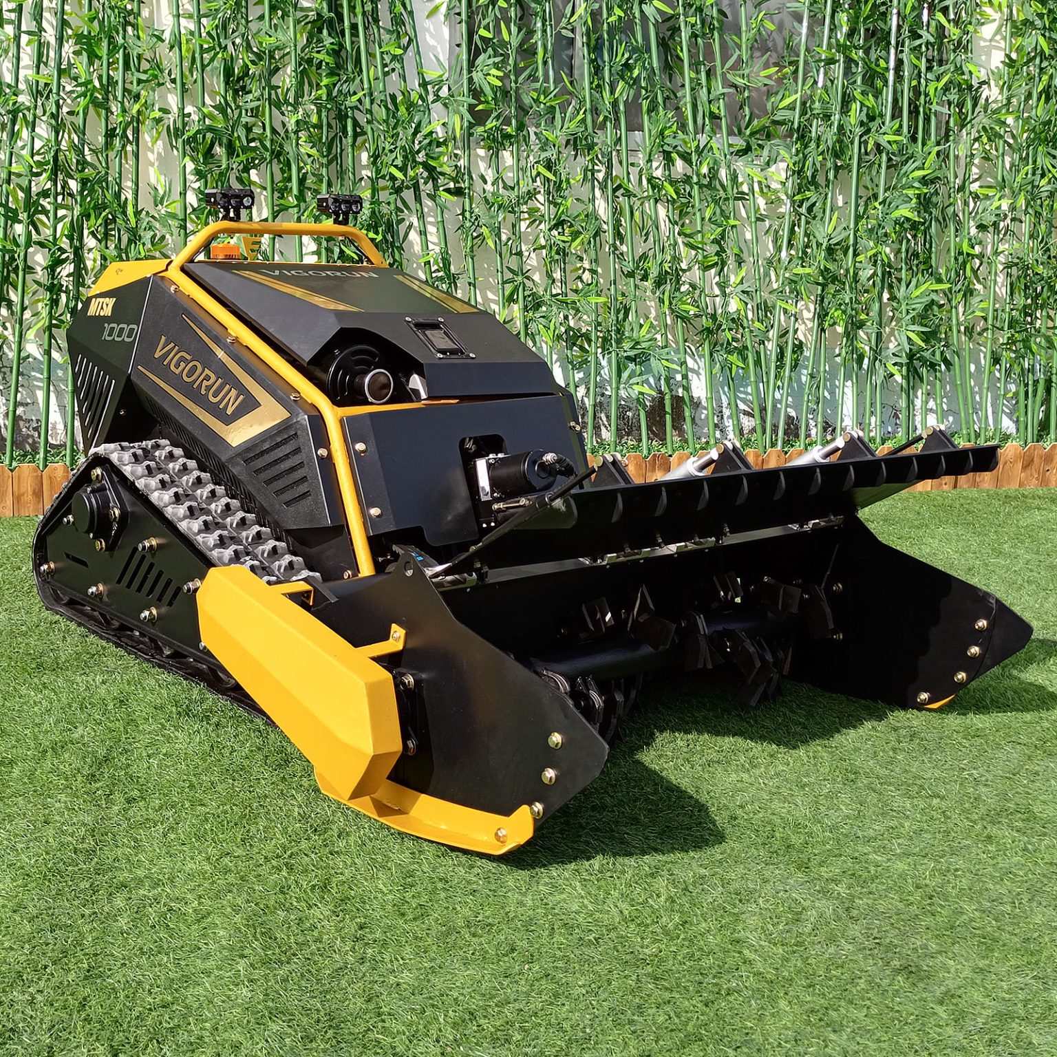 Golden remote control slasher mower with LED light (MTSK1000) – Vigorun ...